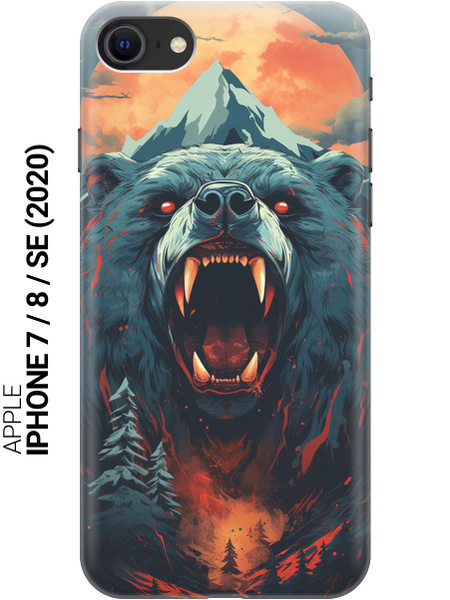 Силиконовый чехол на Apple iPhone SE (2022), SE (2020), 8, 7, Эпл Айфон ...
