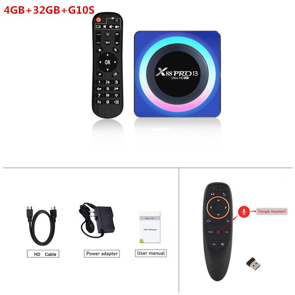 Медиаплеер x88 Pro 13 （蓝色）, RJ-45 Ethernet, HDMI, USB, белый, Android ...