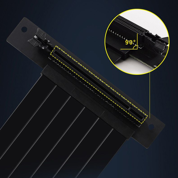 Райзер PCIE на шлейфе гибкий 20 см / удлинитель видеокарты / 90 ...