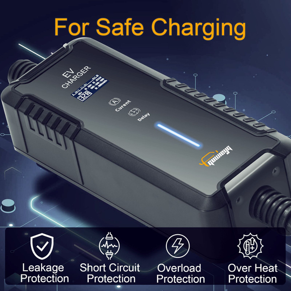 GUWIEYG EV портативное зарядное устройство 32A 7KW EVSE зарядный кабель ...