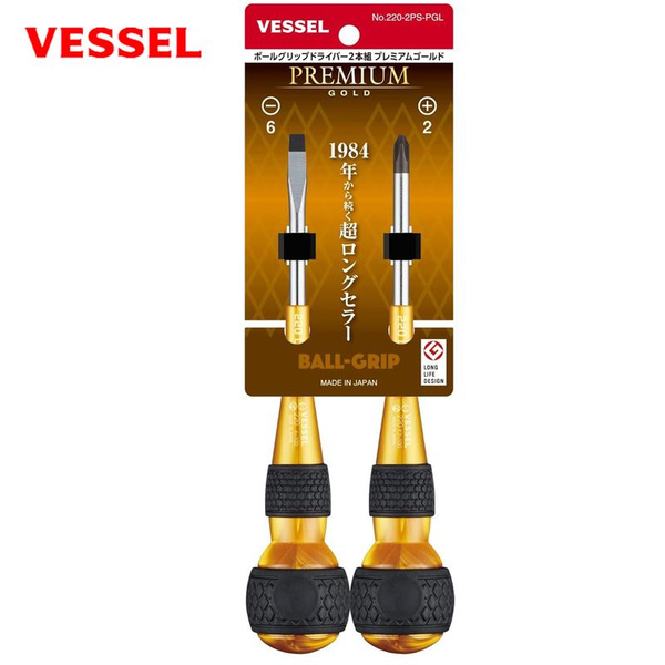 VESSEL Набор отверток с шариковой ручкой для винтов с крестообразной ...