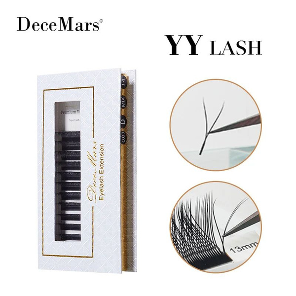 DeceMars Ресницы YY Микс 2D, пучковые 12 линий 2D, ресницы для ...