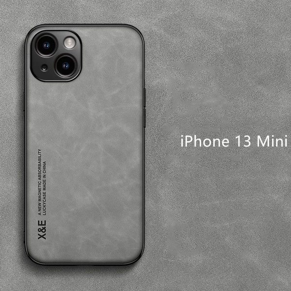 Кожа чехол для Iphone 13 mini Магнитное притяжение внутри ( Айфон 13 ...