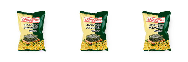 Binggrae Чипсы Морская капуста, 50 г, 3 уп - купить с доставкой по ...