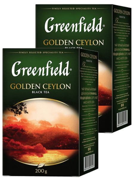 Чай черный листовой Greenfield Голден Цейлон, 200 грамм - 2 шт - купить ...