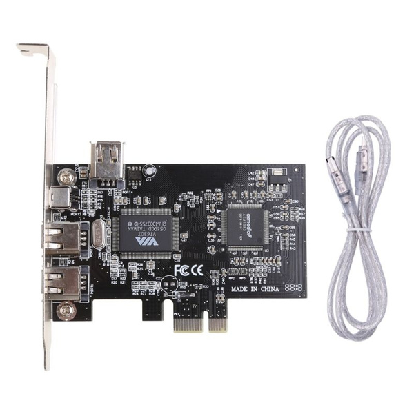 Плата расширения для видеозахвата PCIe 3x1394A Firewire PCI для ...