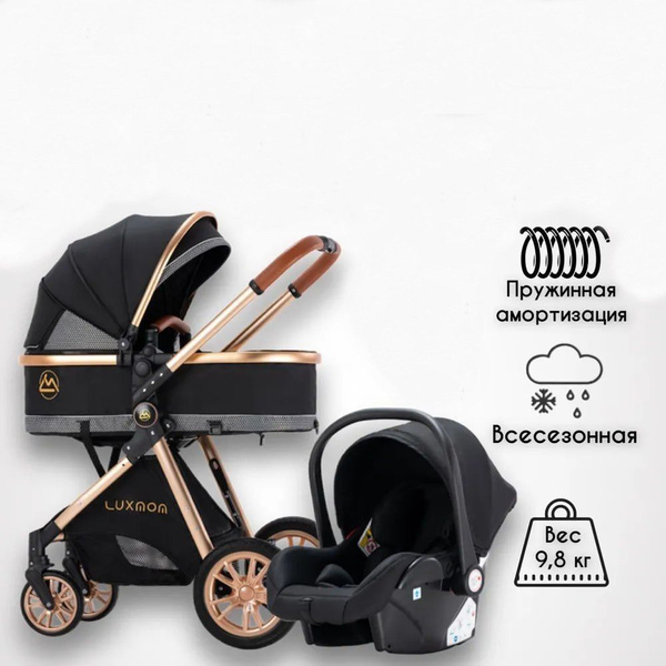 Коляска-трансформер 3в1 Luxmom Original 2024 С реверсивным блоком ...