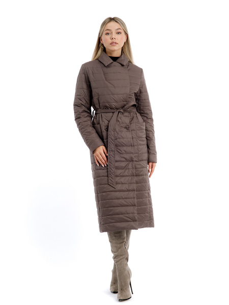 Пальто Rosso Style, Демисезон, размер 44, цвет шоколадный - купить по выгодной цене в интернет ...