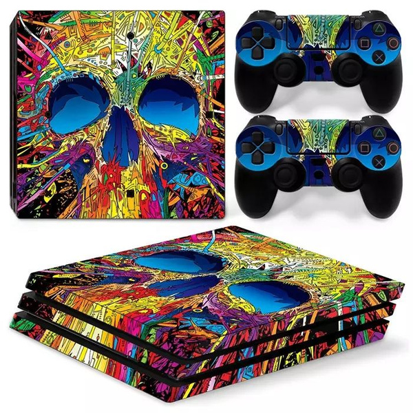 Наклейка виниловая защитная на игровую консоль Sony PlayStation 4 Pro ...