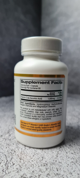 Витамин С от California Gold Nutrition Vitamin C 1000 mg 60 capsules ...