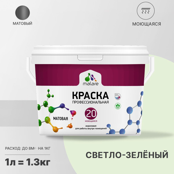 Вопросы и ответы о Краска Malare Professional Euro №20 для стен и обоев ...