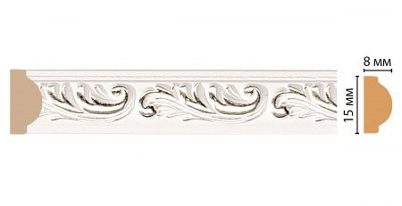 Плинтус Потолочный Decomaster 130-60ДМ В15хШ8хД2400 мм / Декомастер ...