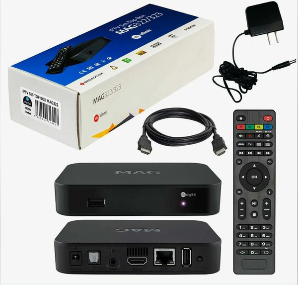 Медиаплеер ТВ приставка MAG 322/323, USB, AV, HDMI, черный, Другая ...