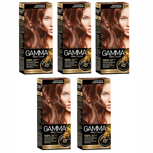 СВОБОДА Крем-краска GAMMA PERFECT COLOR тон 7.37 Золотисто-каштановый ...