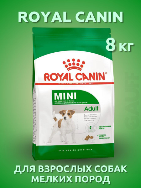 ROYAL CANIN Mini Adult для взрослых собак мелких пород 8 кг - купить с ...