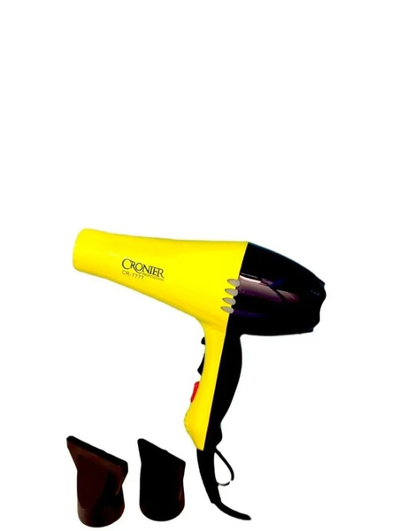 Фен для волос CR-7777, желтый, черный - купить по выгодным ценам в интернет-магазине OZON ...