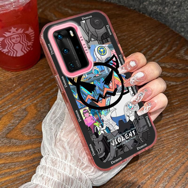Силиконовый чехол на Huawei P40 Pro Цветной маленький дьявол - купить с ...