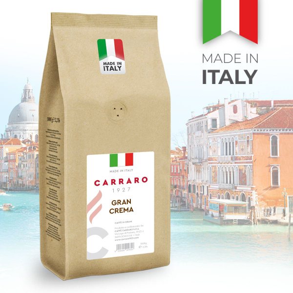 Кофе в зернах Carraro Gran Crema 1 кг - купить с доставкой по выгодным ...