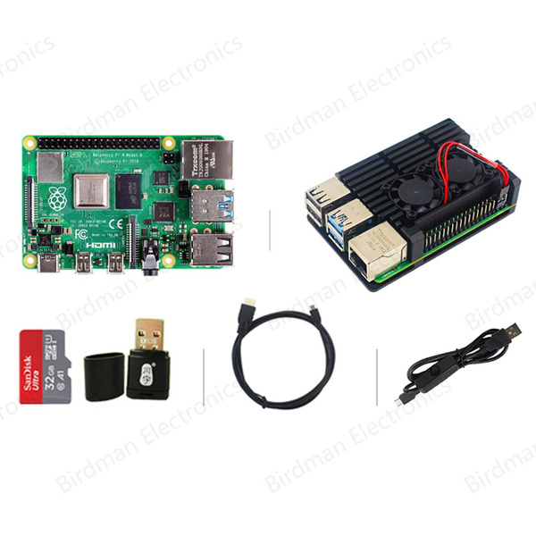 Микрокомпьютер Raspberry Pi 4B набор python 1GB Усовершенствованный комплект охлаждения - купить ...