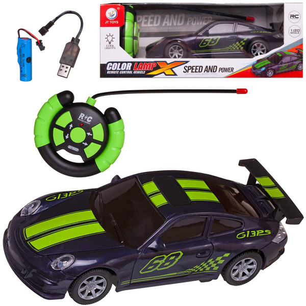 Машинка радиоуправляемая Junfa легковая гоночная1:20 27 Мгц зеленый купить на OZON по низкой ...