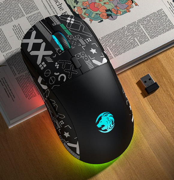 Игровая мышь беспроводная EWEADN G301 G301, темно-серый - купить по ...