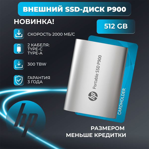 Внешний SSD-диск HP 7M691AA#ABB, 512 ГБ - купить по выгодной цене в ...