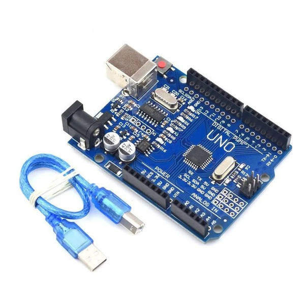 Контроллер Arduino Uno R3 на ATmega328P + USB кабель - купить с ...