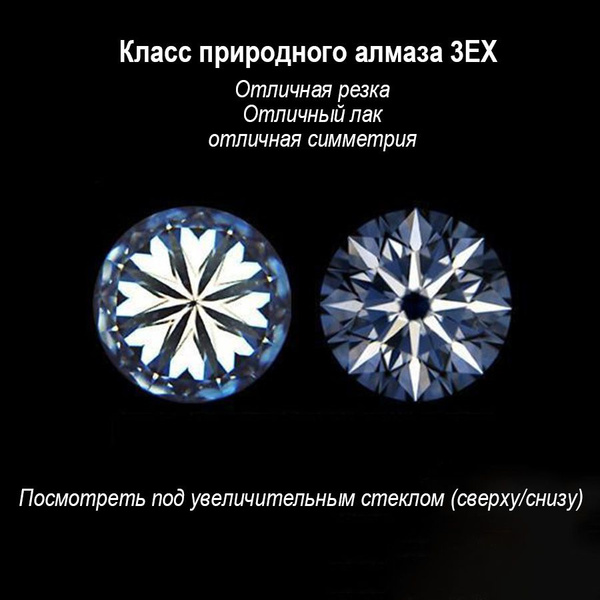 Муассанит россыпной камень, искусственный алмаз, сертификат GRA ...