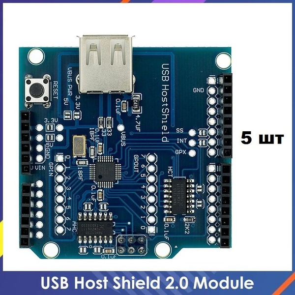 5 шт - плата расширения USB host shield 2.0 для Arduino UNO, Arduino ...