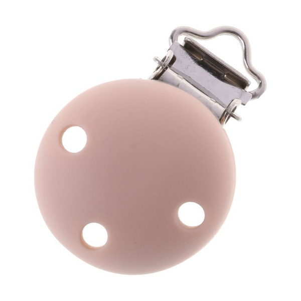 Круглый силиконовый зажим для соски-пустышки телесного цвета - купить с ...