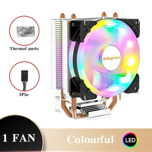 Кулер для процессора CPU-3 pin LC-920A / Вентилятор для ПК с подсветкой ...