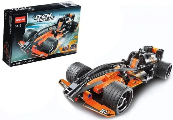 Конструктор Tech Bricks 3413 "Гоночный болид с инерционным механизмом" 3413 137 деталей купить ...