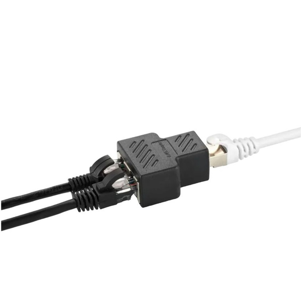 Разветвитель сетевого кабеля адаптер "один в два" сетевой разъем RJ45 ...