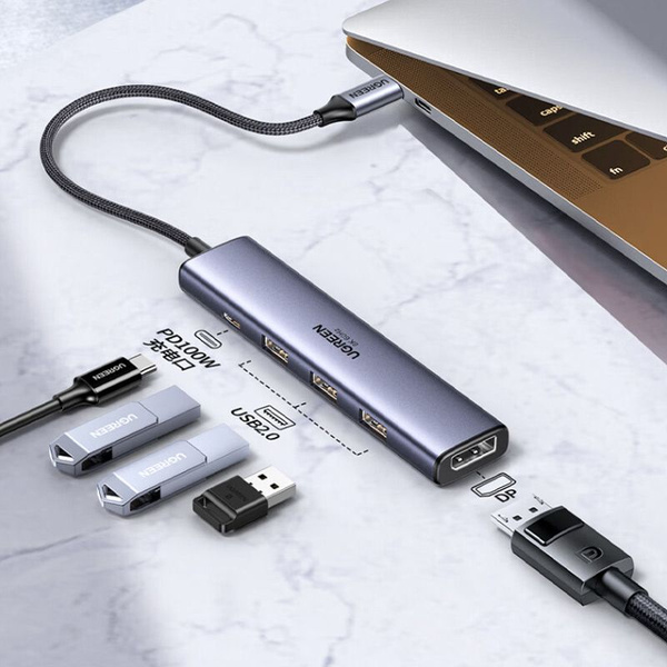 Характеристики Ugreen Переходник USB HUB 5 в 1. USB разветвитель, type ...