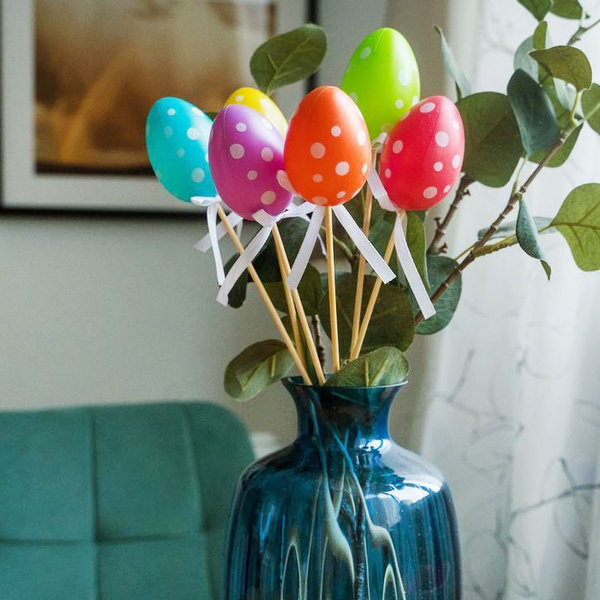 Пасхальные украшения Яйца на палочке Easter Twister 6 см, 6 шт - купить ...