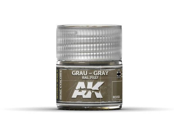Акриловая лаковая краска AK Interactive Real Colors. Grau-Gray RAL 7027 ...