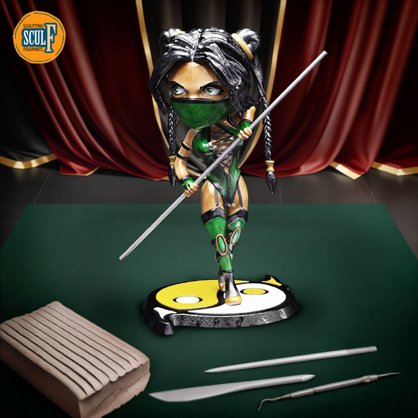 Фигурка Джейд Мортал Комбат 9 Jade Chibi Mortal Kombat Deception ...