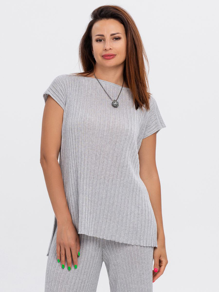 Джемпер Женский Ареола серый, серебристый Вискоза, размер 48, 50 Без ...