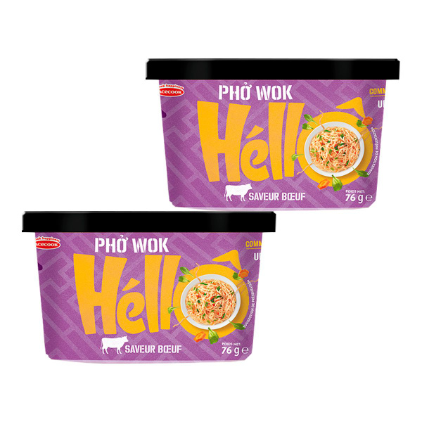 Лапша быстрого приготовления рисовая Hello Rice со вкусом говядины ...