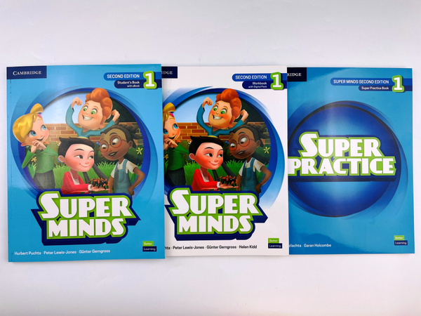 Комплект Super Minds 1+ Super Practice 1 (second edition) Students book with DVD+ WorkBook ...