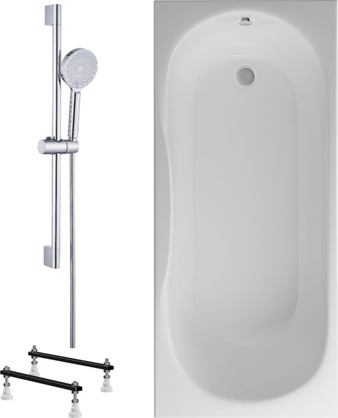 Комплект Акриловая ванна STWORKI Хальмстад SW1017075026 без опоры 170x75 см / Ножки SW5150170071 ...