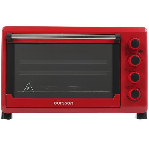 Мини-печь Oursson, красный, черный, 38 л купить по низкой цене с доставкой в интернет-магазине ...