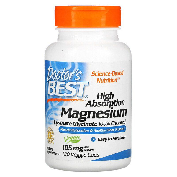 Magnesium High Absorption 105 мг (легкоусвояемый магний) 120 капсул ...