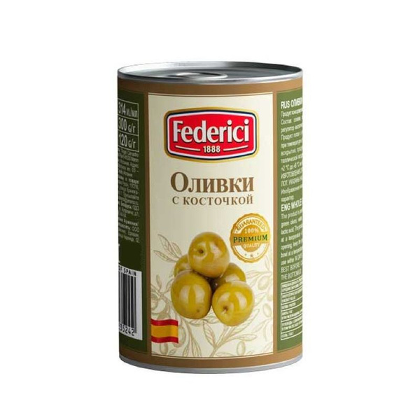 Federici Оливки с косточкой, 300 г - купить с доставкой по выгодным ценам в интернет-магазине ...