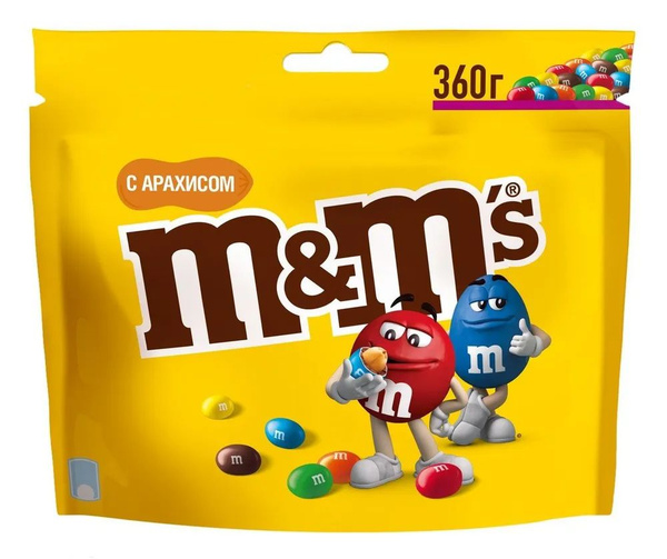 Конфеты M&M's Драже с арахисом, 360г, 4 штуки - купить с доставкой по ...