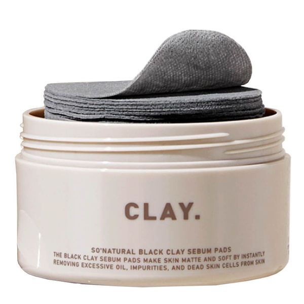 Матирующие пэды с чёрной глиной So Natural Black Clay Sebum Pads 70 шт ...