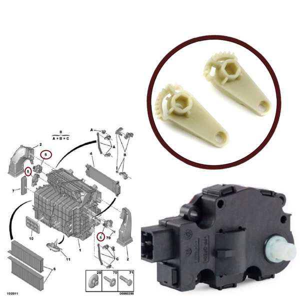 Редукторный двигатель кондиционера 6447.XA для Peugeot Partner Tepee ...