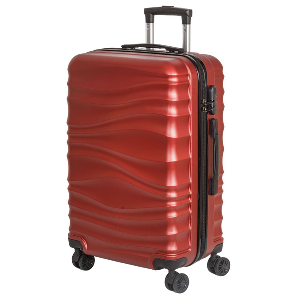 Чемодан Samsonite пластиковый на колесах S burgundy с кодовым замком ...