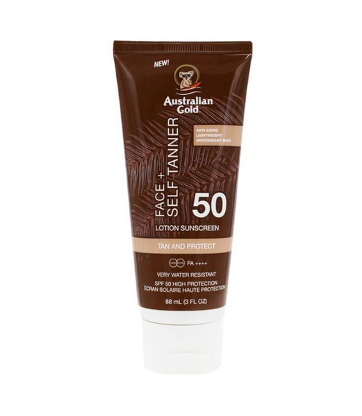 Характеристики SPF 50 Face + Self Tanner Lotion Sunscreen Australian ...