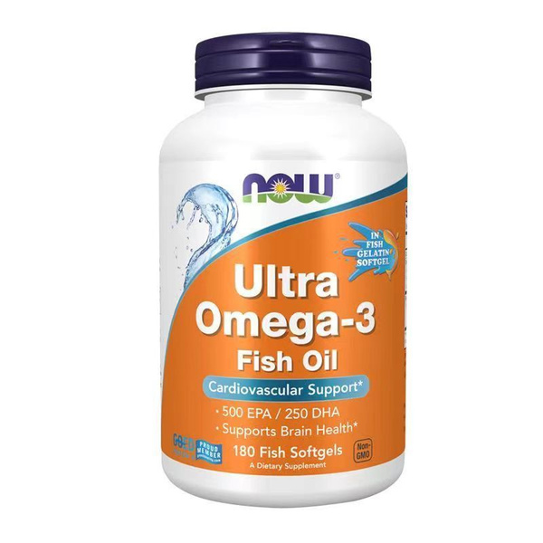 Ультра Омега 3-Д NOW Ultra Omega 3-D 500 EPA/250 DHA 180 капсул ...
